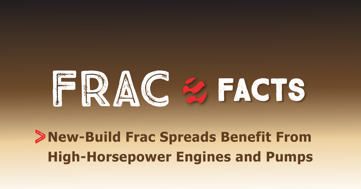 New-Build Frac Spreads Benefit From High-Horsepower Engines and Pumps